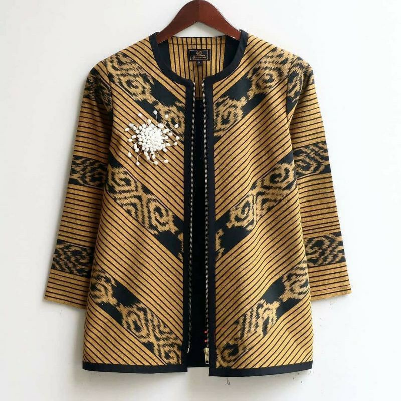 Jual BLAZER TENUN / BAJU ATASAN KERJA WANITA TENUN ENDEK PREMIUM 02 ...
