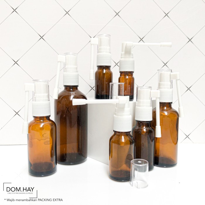 Jual Botol Long Nasal Spray Kaca Cokelat Tebal Amber Botol Semprot ...