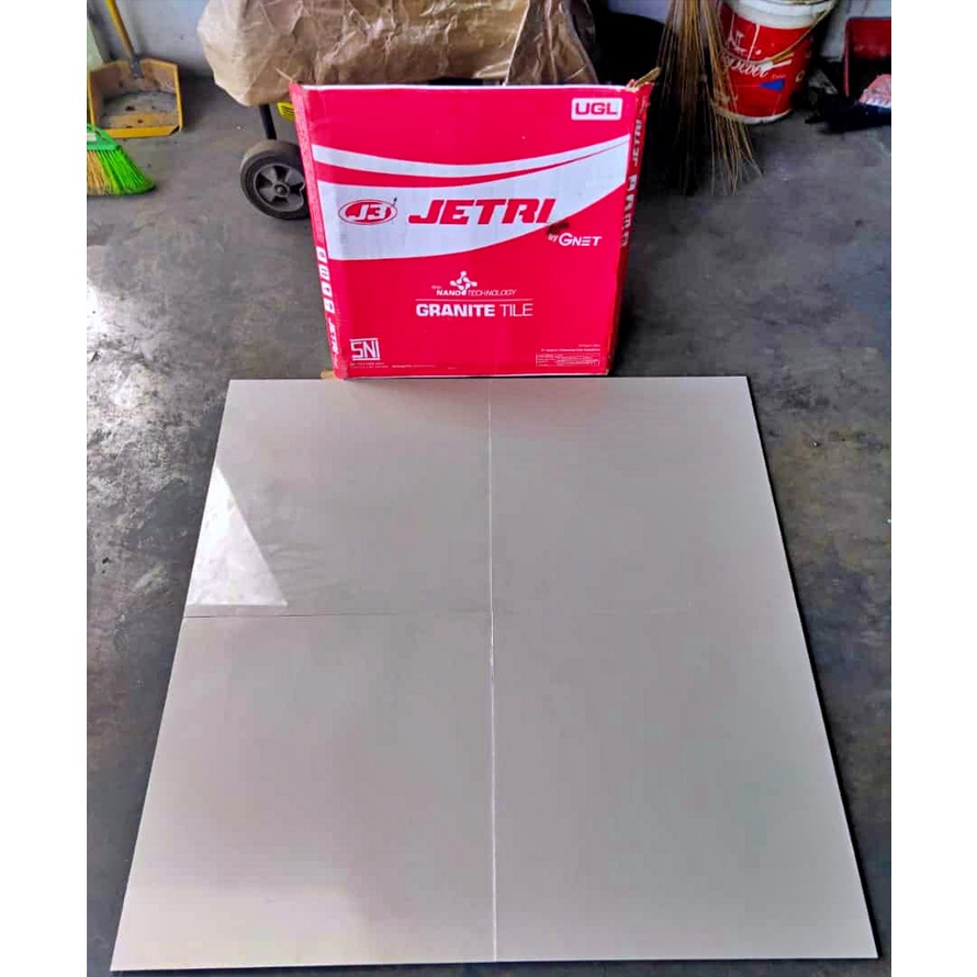 Jual Granit JETRI ukuran 60x60 Warna Cream Polos- dengan Nano ...
