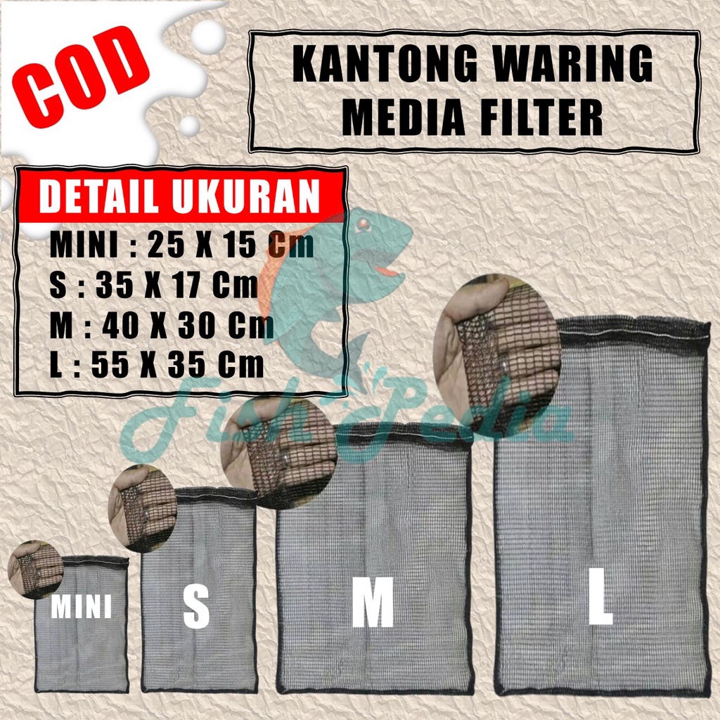 Jual Kantong waring media filter wadah jaring nelayan bekas / karang ...