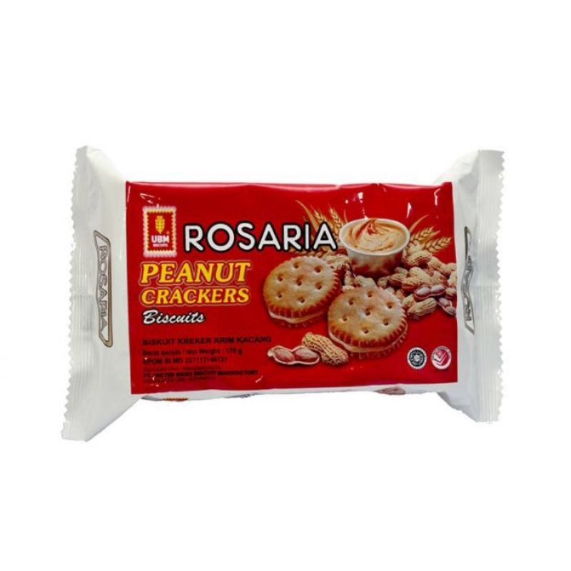 Jual UBM Rosaria Biscuit Sandwich Peanut Crackers (170gr) | Shopee ...