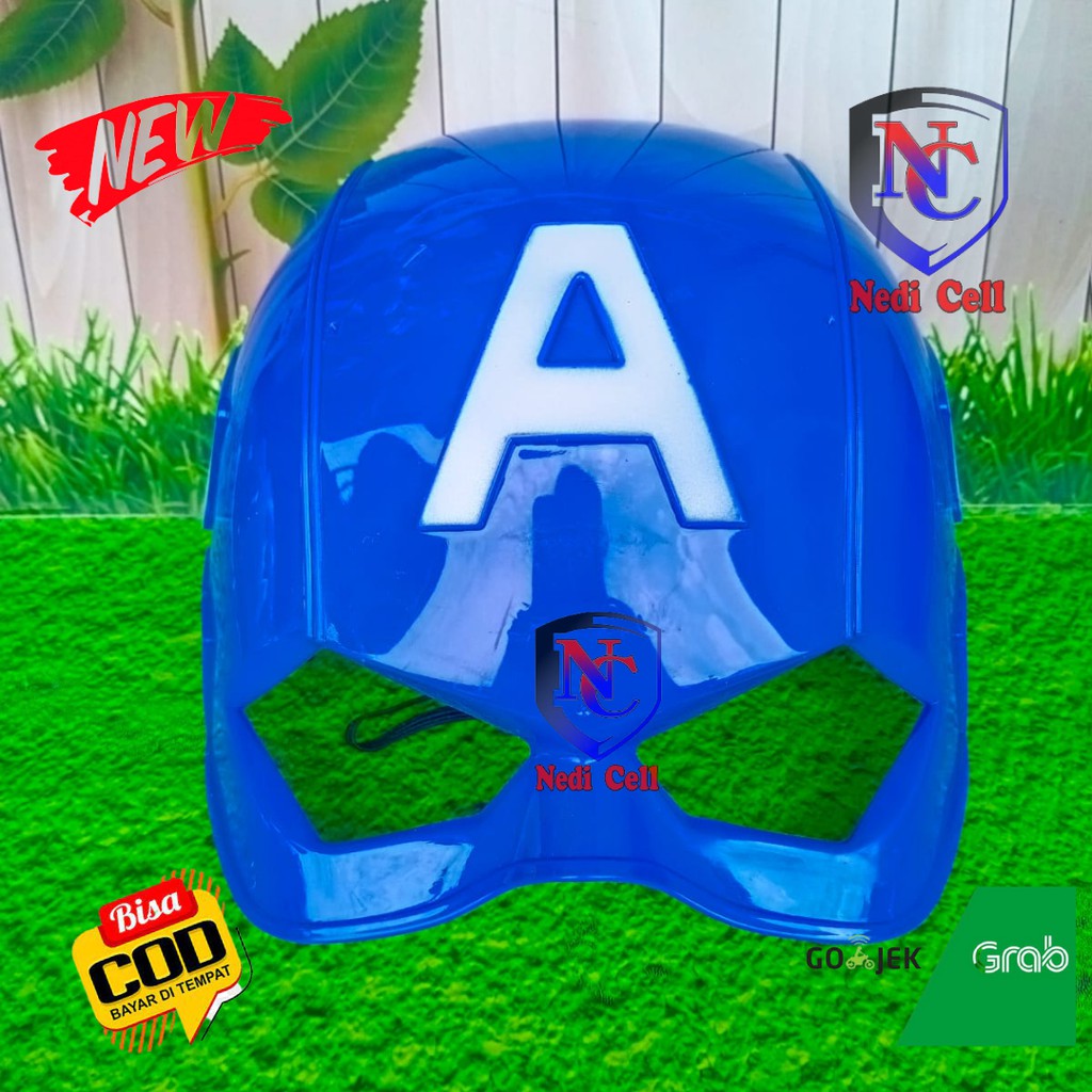 Jual Topeng super hero / topeng kapten amerika / topeng plastik ...