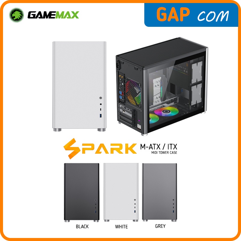 Jual CASING/CASE KOMPUTER/PC GAMEMAX SPARK DUAL TEMPERED GLASS (M-ATX/ITX) | Shopee Indonesia