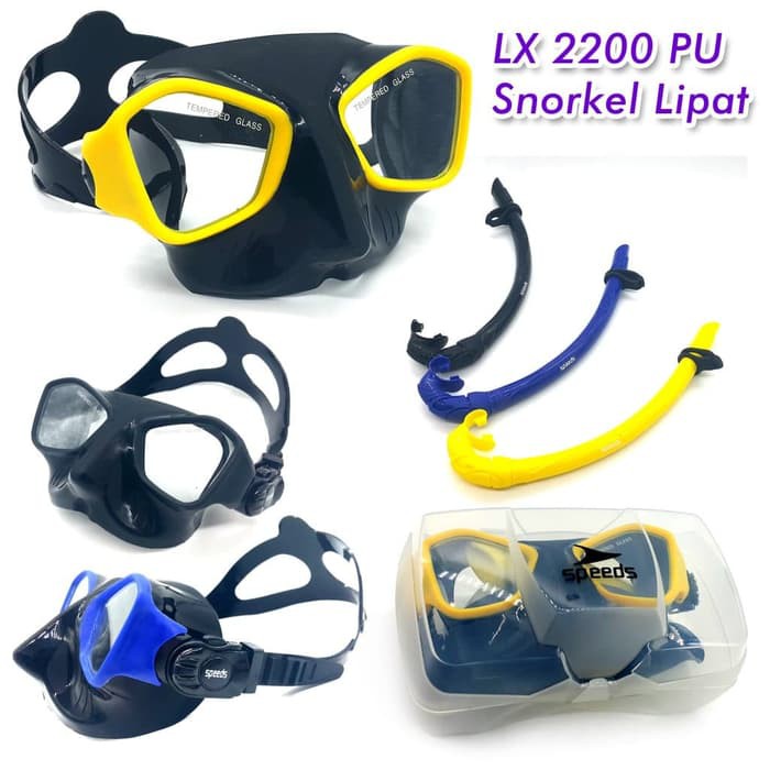 Jual Set Alat Selam Snorkel Snorkling Diving Snorkle Elastis Pipa Lipat ...