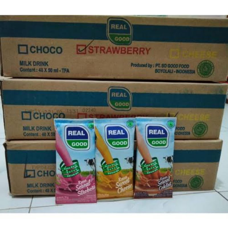 Jual Susu Real Good Bantal 50ML 1 DUS realgood 50 ML isi 60Pcs | Shopee ...
