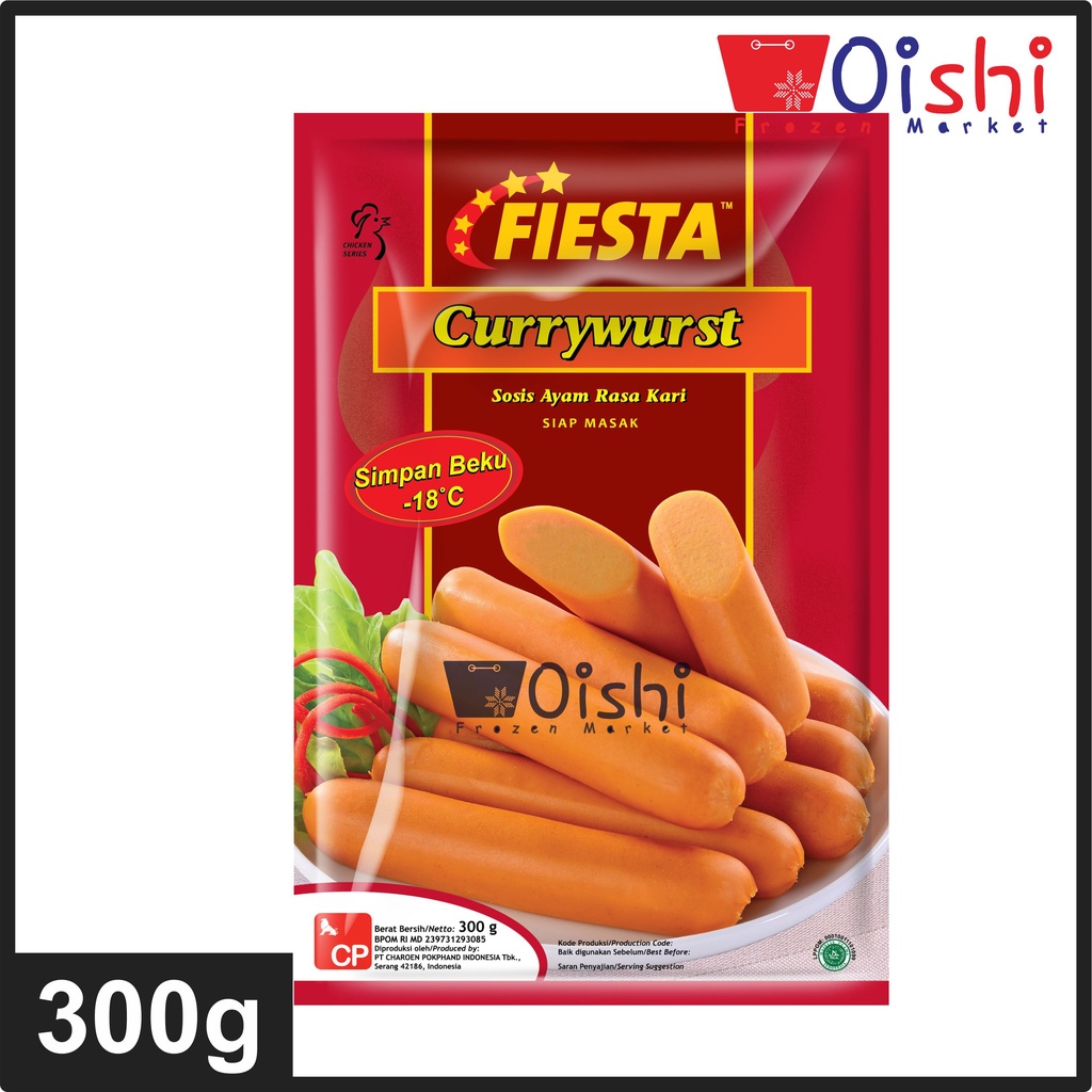 Jual Fiesta Currywurst Sausage (Sosis Ayam Rasa Kari) 300g | Shopee ...
