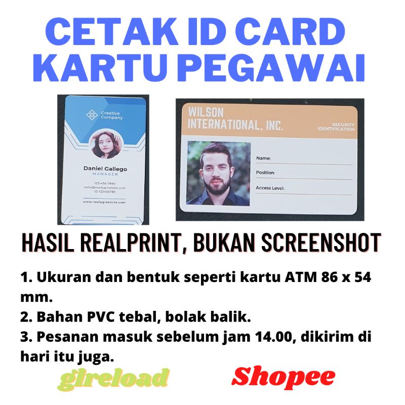 Jual ID CARD Kartu Pegawai | Shopee Indonesia
