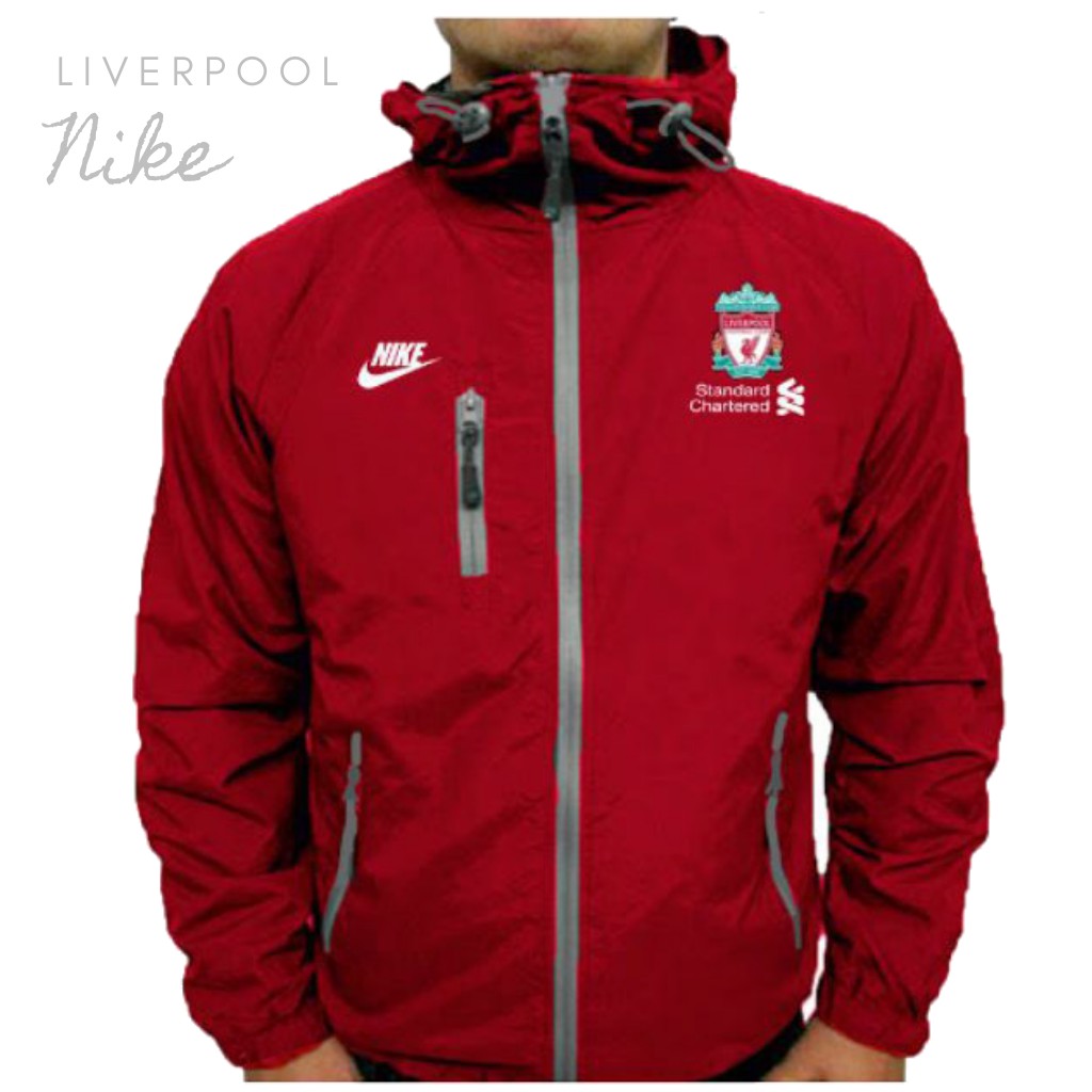 Jual Jaket Liverpool Waterproof Outdoor Warna Merah Model Sporty ...