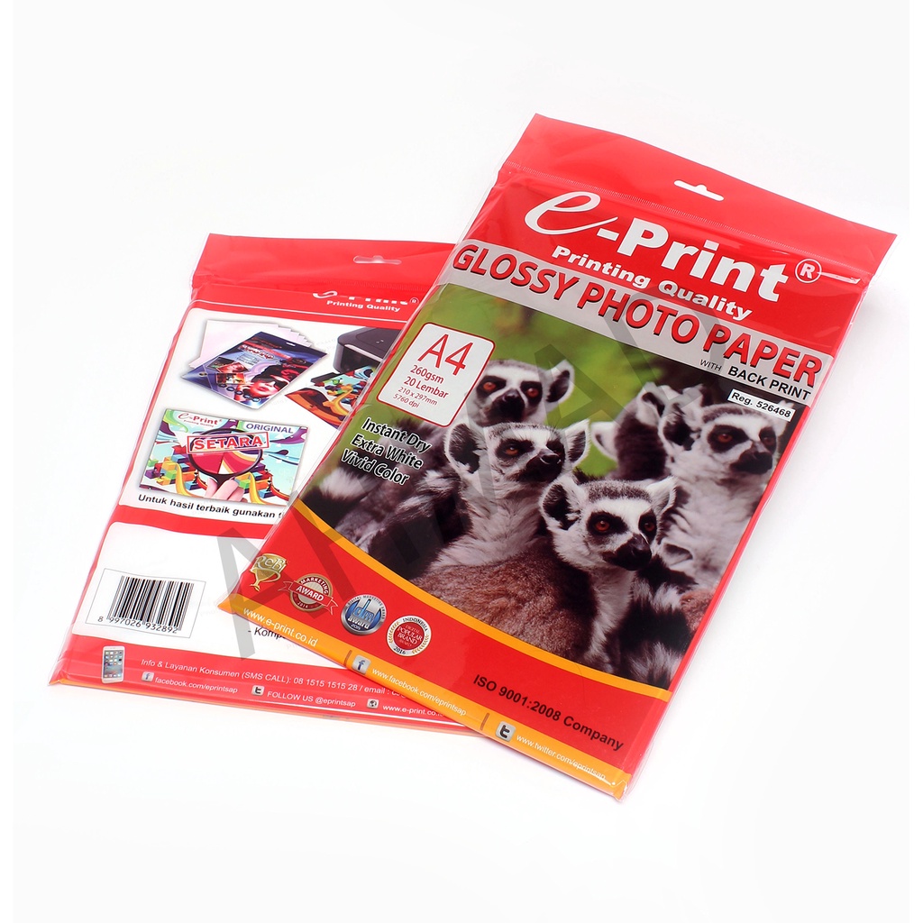 Jual E-Print Glossy Photo Paper A4 260 gsm ( 210 x 297mm ) | Shopee ...