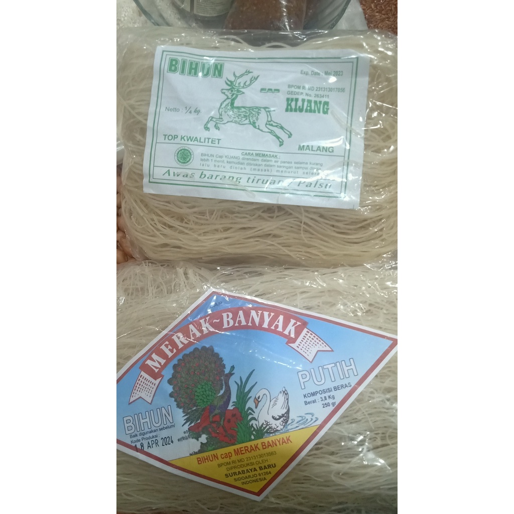 Jual bihun beras kijang merak 250gram yolins aneka bahan pangan ...