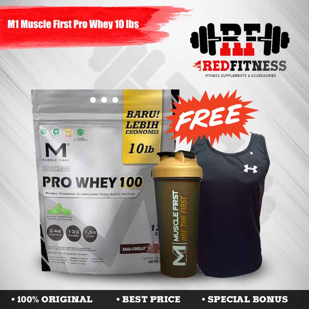 Jual M1 Muscle First Pro Whey 100 10 lbs (4535gr) / Whey Protein 10 lb ...