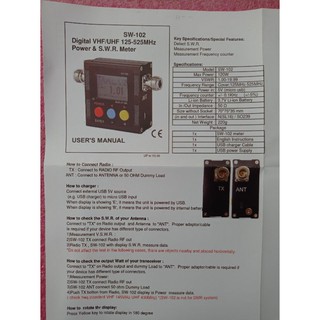 Jual Surecom SW-102 Digital Meter VHF UHF SWR 125-525Mhz power meter ...