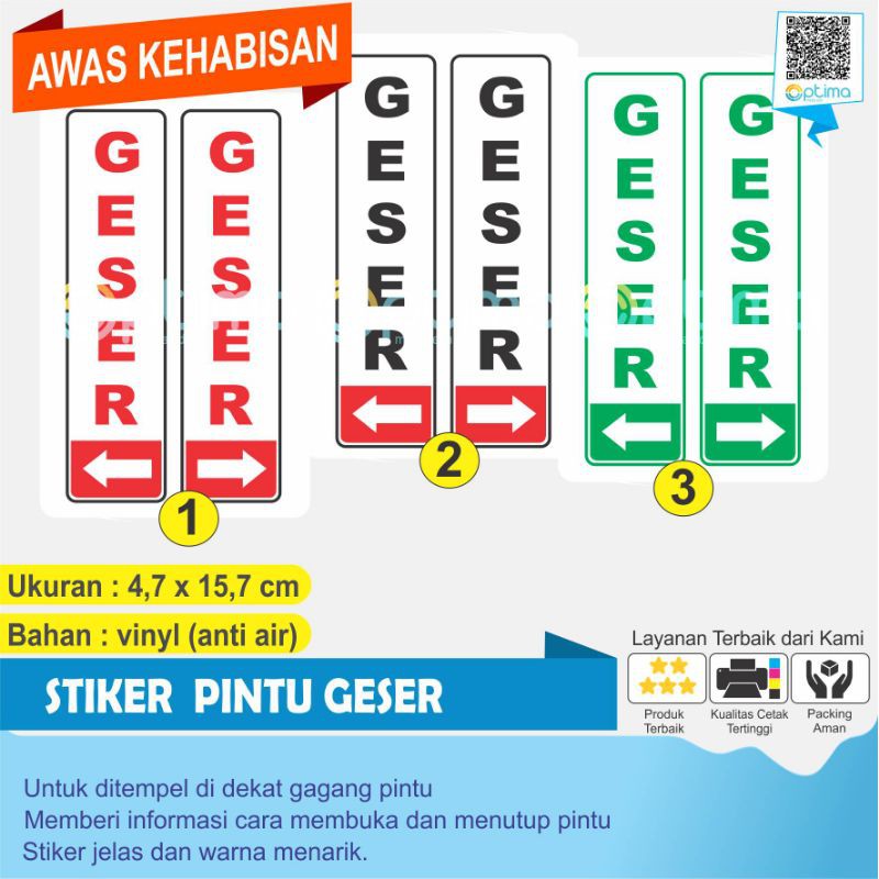 Jual STIKER GESER UNTUK PINTU 1 SET 2 PCS | Shopee Indonesia