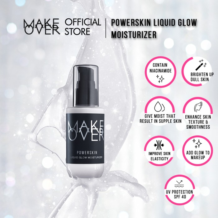 Jual MAKE OVER Powerskin Liquid Glow Moisturizer 45 ml | Shopee Indonesia
