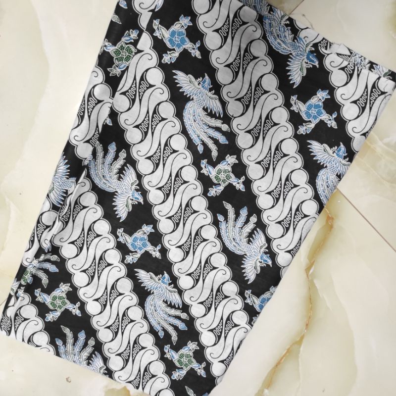 Jual KAIN BATIK PRINT PUTIHAN / KAIN BATIK MONOKROM HITAM PUTIH BATIK ...