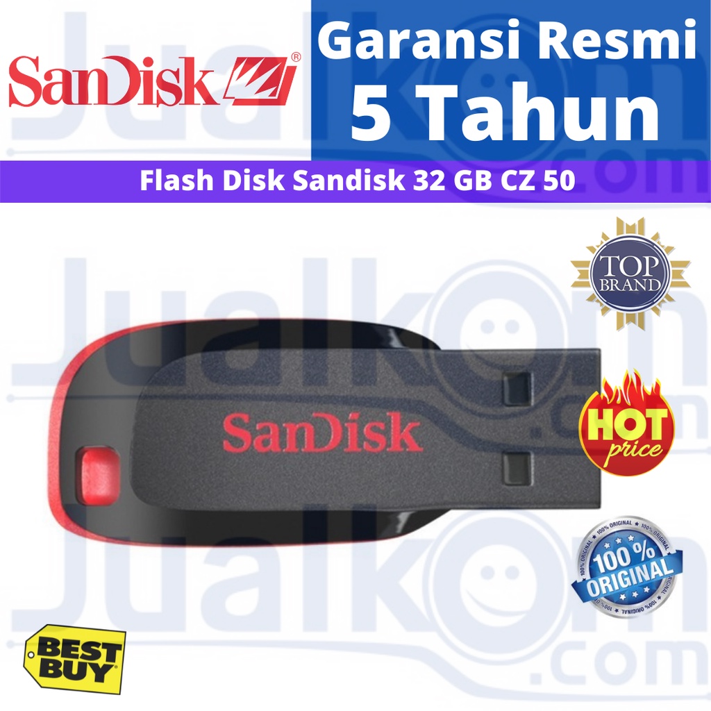 Jual UFD Sandisk USB Flashdisk 32 GB Cruzer Blade CZ50 USB 2.0 | Shopee ...