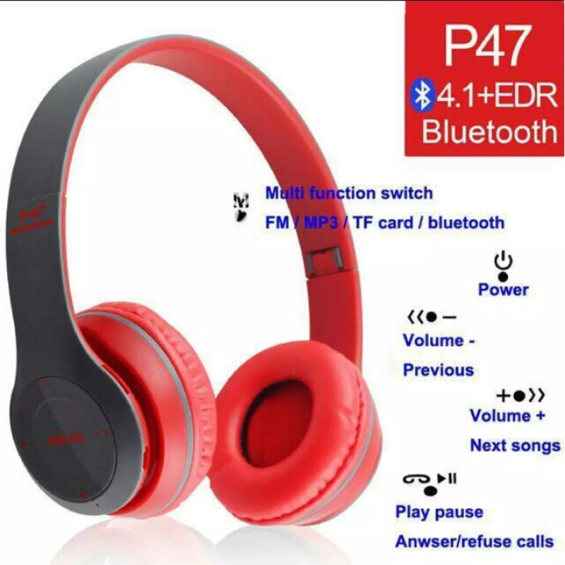 Jual Headset bluetooth X-One P47 4.1+EDR Wireless Headphones Headset bluetoth | Shopee Indonesia