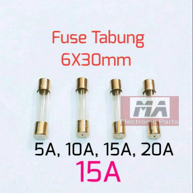 Jual Fuse kaca/skring kaca 6x30mm (ISI 5BUAH) | Shopee Indonesia