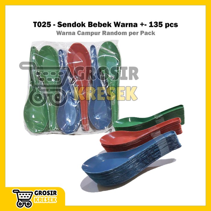 Jual [Grosir] T025 Sendok Bebek Plastik Warna Bubur Makan Pack isi 135 pcs Murah | Shopee Indonesia