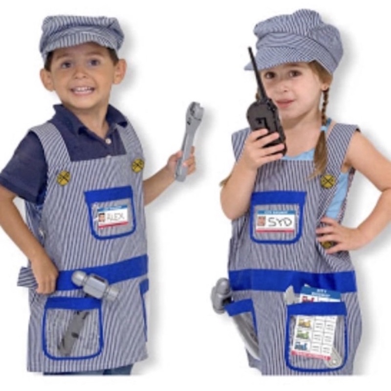 Jual kostum profesi mekanik anak / costume train engineer mechanic ...