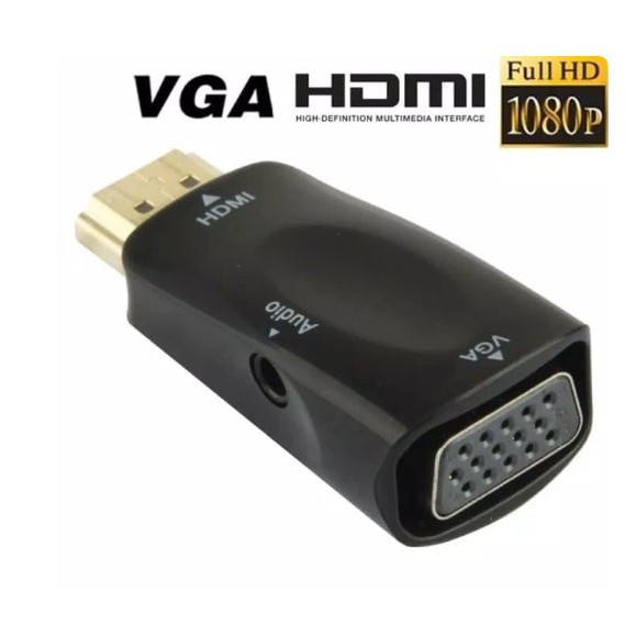 Jual Converter HDMI to VGA with Port Audio - Full HD 1080p (Hitam ...