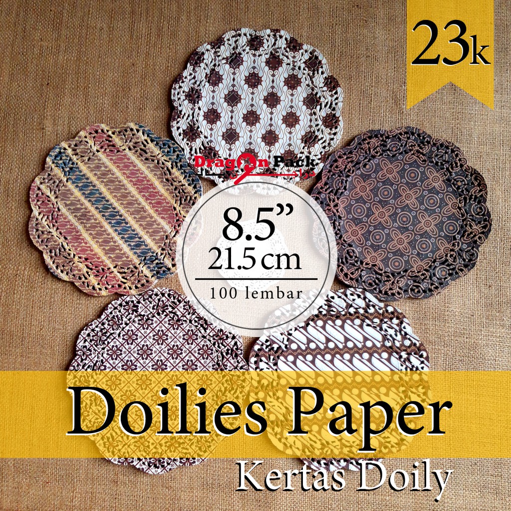 Jual Kertas Doilies Paper Motif Batik 8.5" (21.5 cm) isi 100 lembar ...