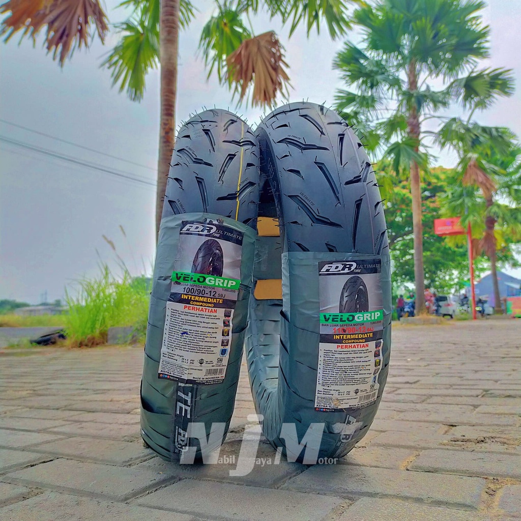 Jual Paket Ban Motor FDR VELO GRIP 100/90-12 dan 110/90-12 Ring 12 ...