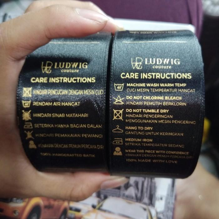 Jual Man | Label Baju Custom / Tag Wash Satin 4Cm | Shopee Indonesia