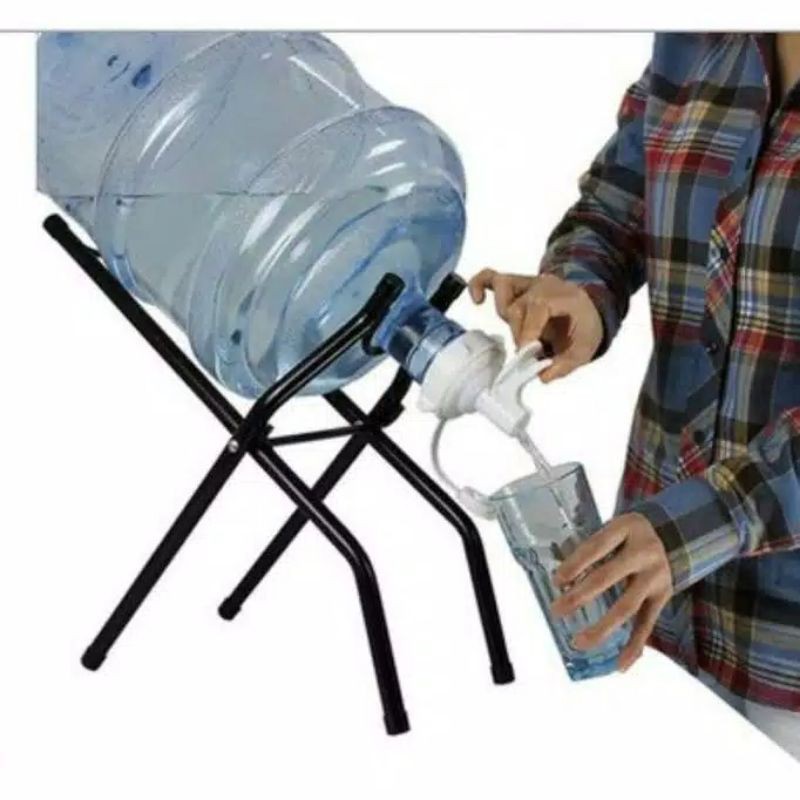 Jual Rak galon besi tinggi +kran set dispenser Aqua air minum | Shopee ...