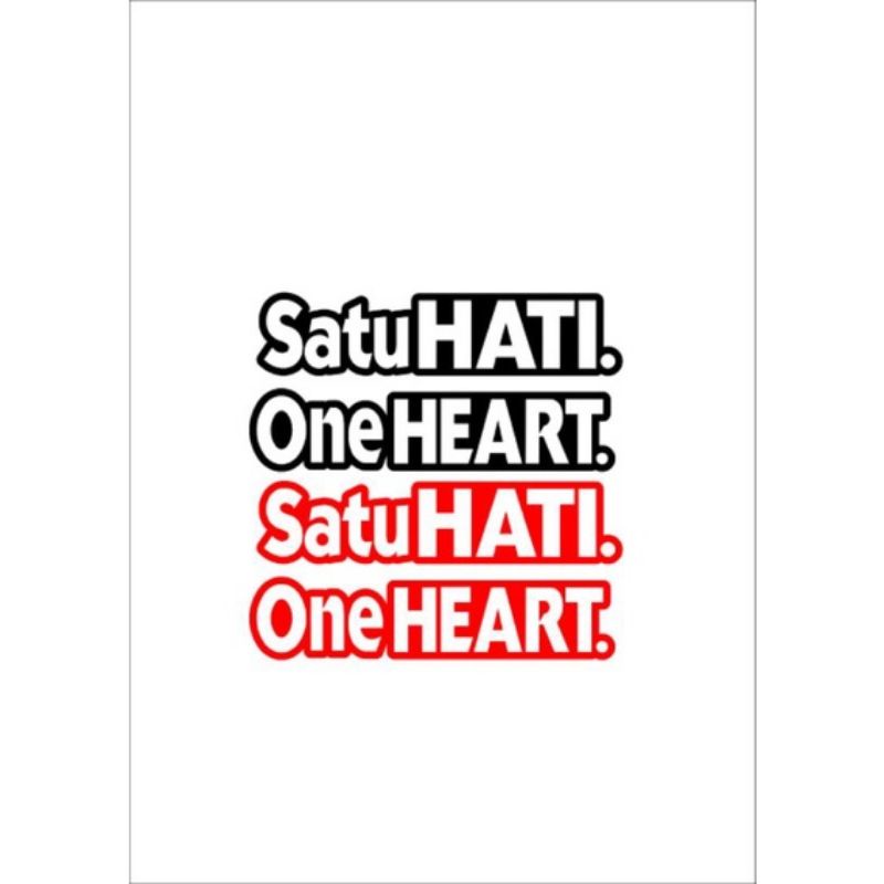 Jual STICKER ONE HEART SATU HATI CUTTING | Shopee Indonesia