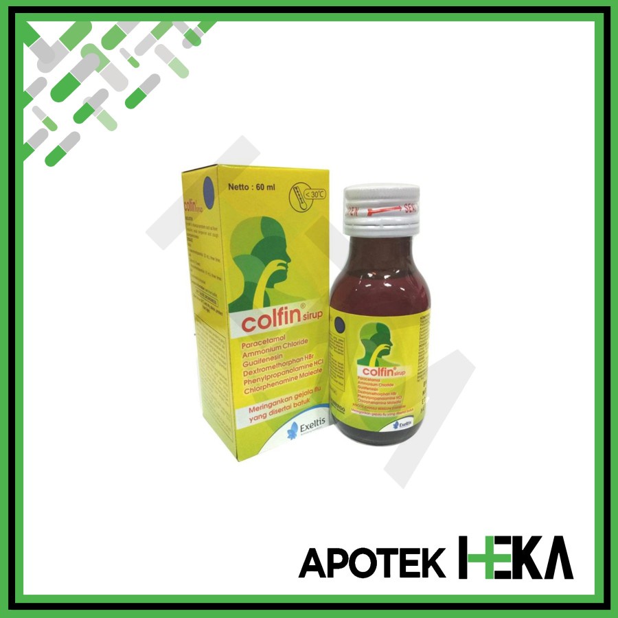 Jual Colfin Sirup 60 ml - Sirup Meringankan Gejala Flu disertai Batuk ...