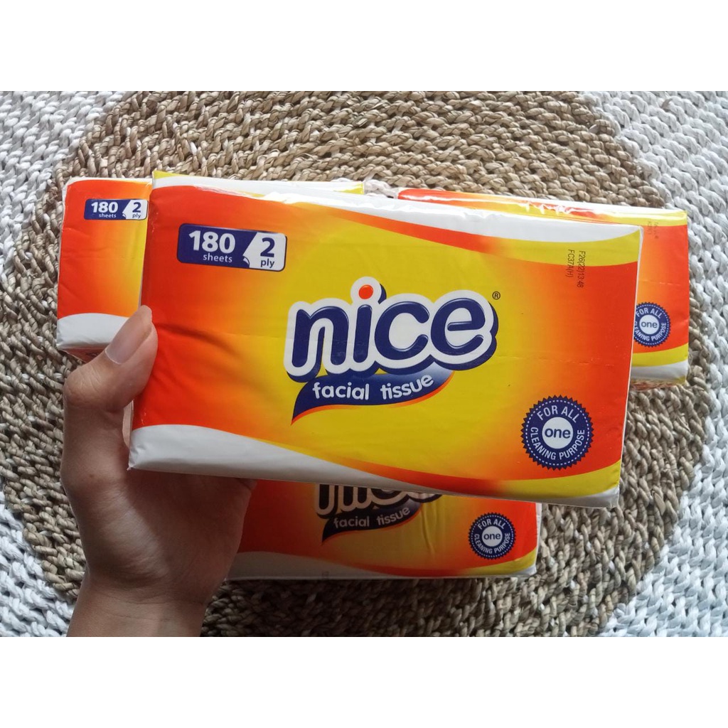 Jual Tisu Nice Facial Tissue 180 sheets 2 ply/TESSA/CLEAN PLUS/JOLLY 1 ...