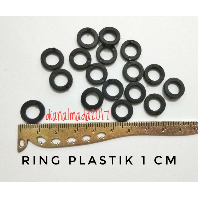 Jual (10 pcs) ring plastik hitam 1 cm | Shopee Indonesia