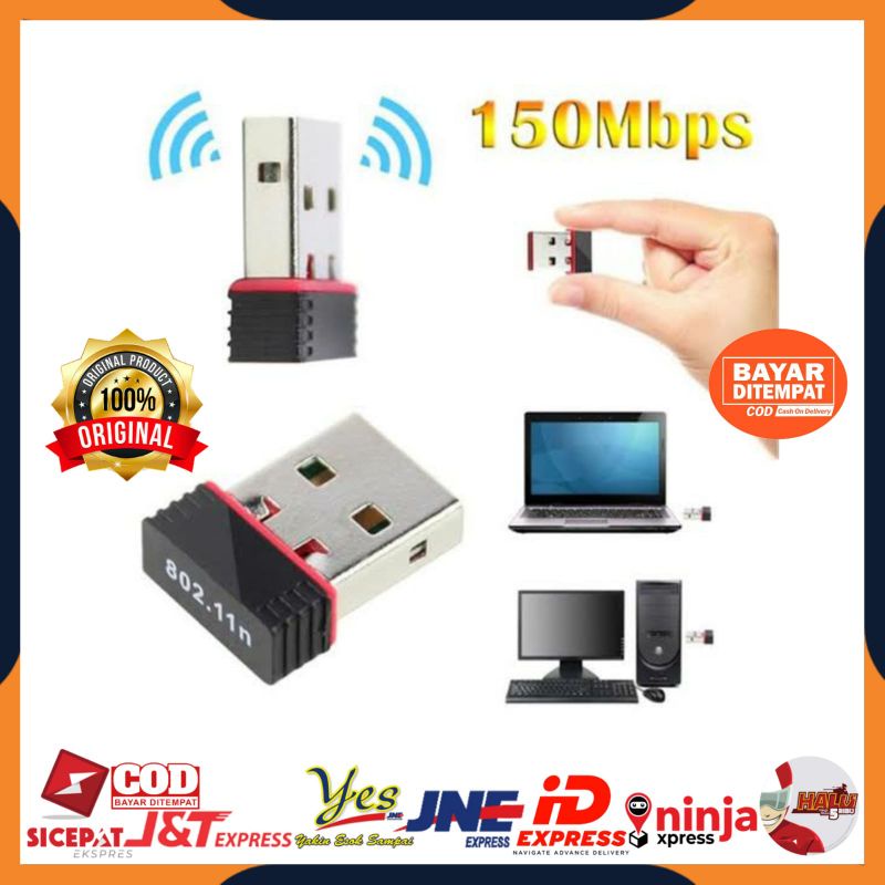 Jual [COD] USB WIFI WIRELESS ADAPTER NETWORK USB WIFI DONGLE DONGEL ROUTER 150MBPS UNTUK KE ...