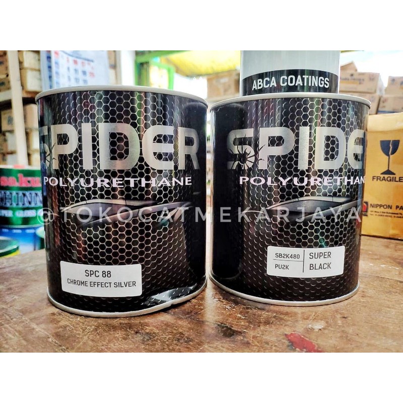 Jual Cat Otomotif Spider Chrome Effect Silver / Black Chrome | Shopee ...