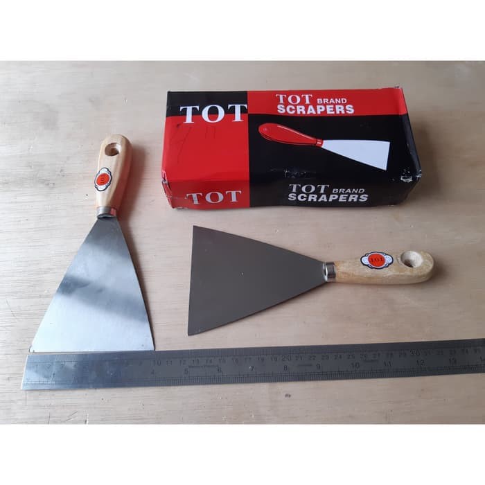 Jual Scraper - Skrap - Sekrap - Alat Dempul - Kape Gagang Kayu 4 inch ...