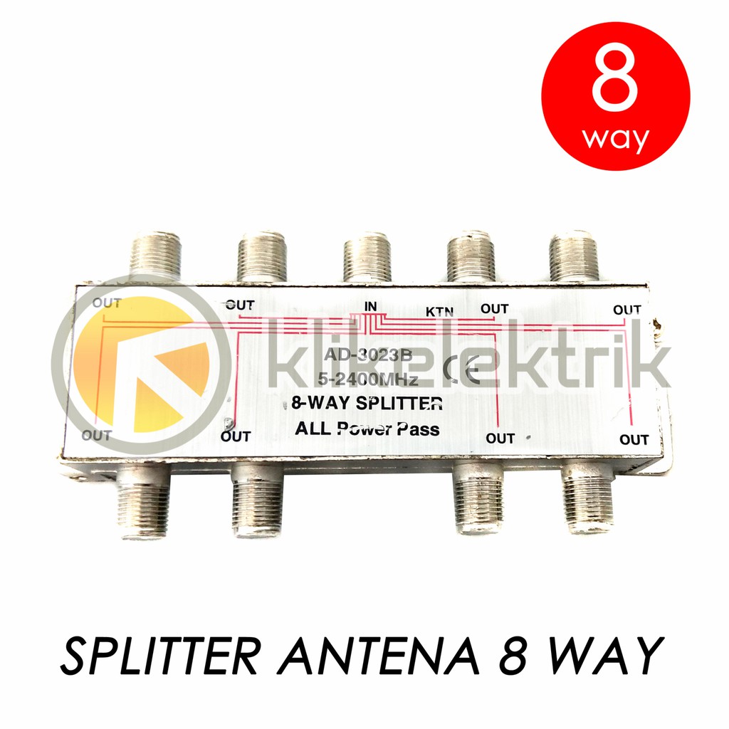 Jual Splitter Antena TV Cabang 2 / 3 / 4 / 6 / 8 way Taiwan Cabang ...
