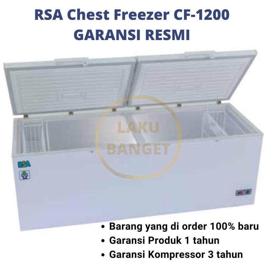Jual RSA Chest Freezer CF-1200 GARANSI RESMI / Freezer RSA 1050 Liter ...