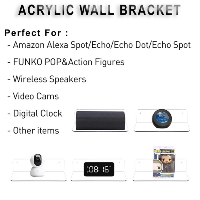 Jual Acrylic Wall Bracket - Rak Gantung Dinding Akrilik Display ...