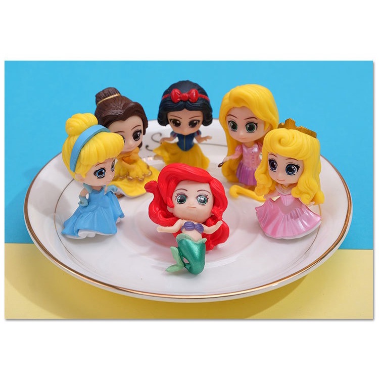 Jual curtsy princess figurin miniatur pajangan topper kue ariel ...