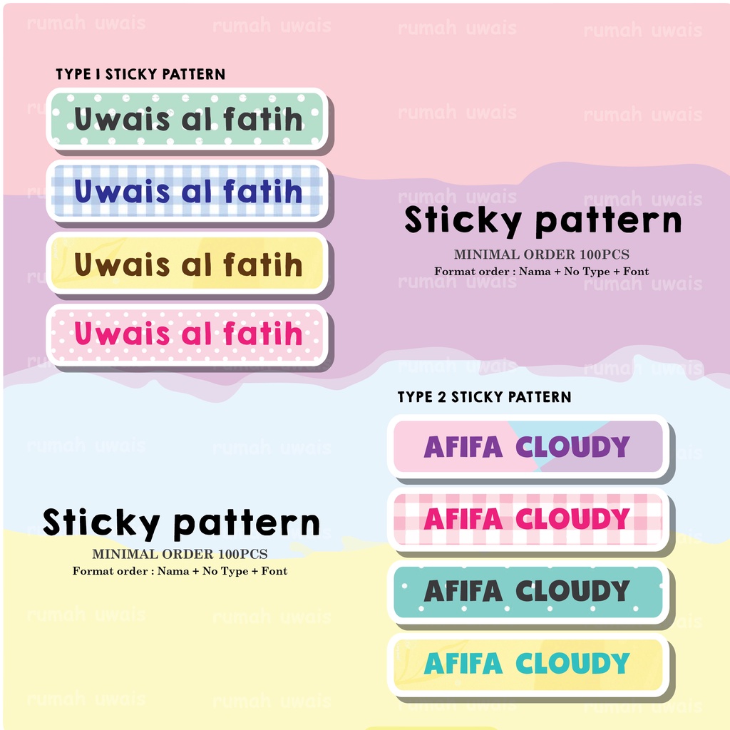 Jual STICKER DAN LABEL BAJU IRON INISIAL NAMA WATERPROOF | Shopee Indonesia