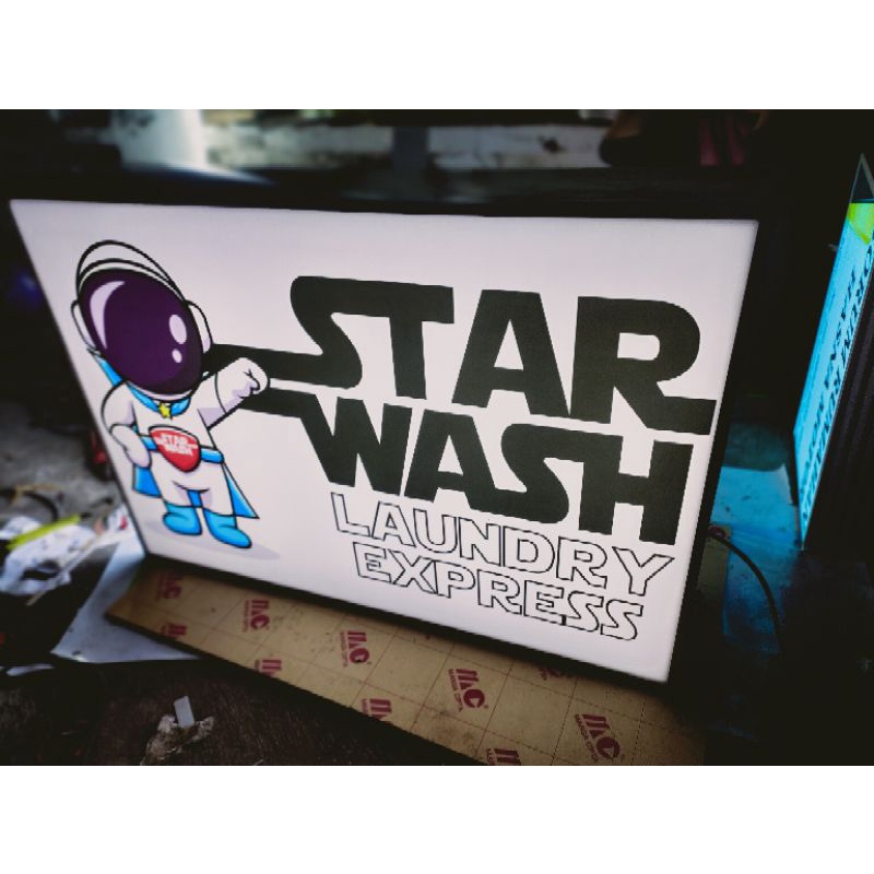 Jual Neon box 60"60cm backlite waterproof | Shopee Indonesia