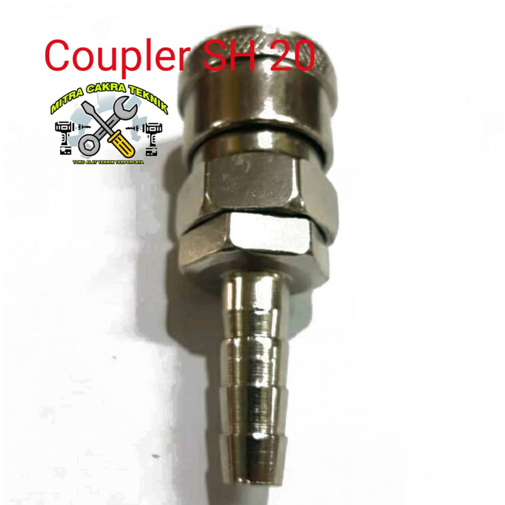 Jual Quick Coupler SH20 Female Copler Selang Angin Recoil Spiral SH-20 / Sambungan Selang ...