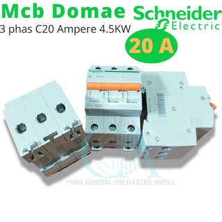 Jual Schneider Domae MCB 3P 20A 3 phase 20 Ampere pengaman stopkontak 4.5kw Mini Circuit Breaker ...