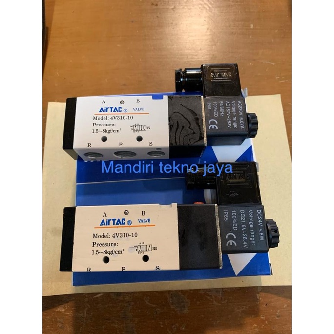 Jual Solenoid Valve 4v310 10 Airtac 220v ac/ 24v dc/ 110 V ac | Shopee ...