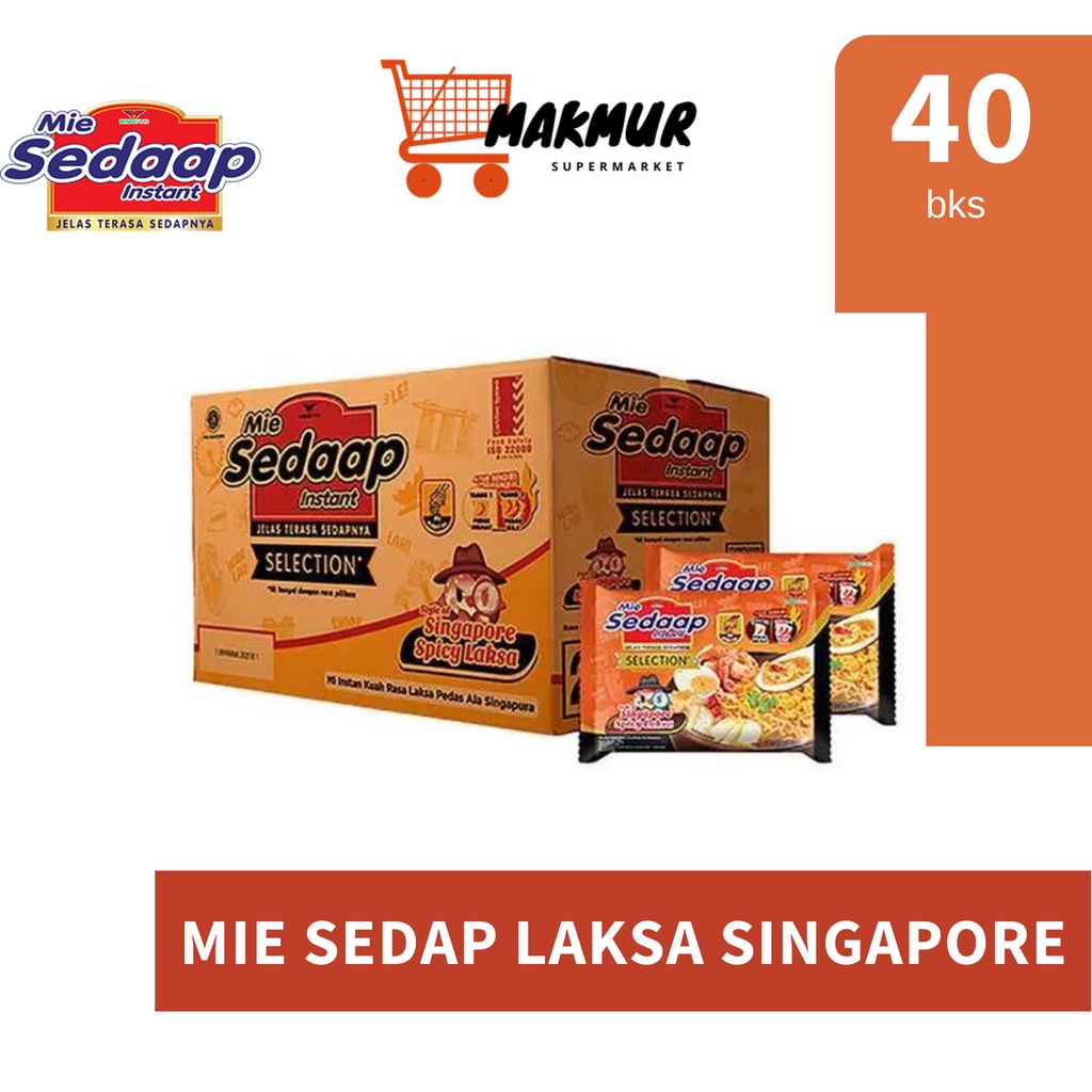 Jual Mie Sedap Singapore Spicy Laksa 1 Dus isi 40 bks | Shopee Indonesia