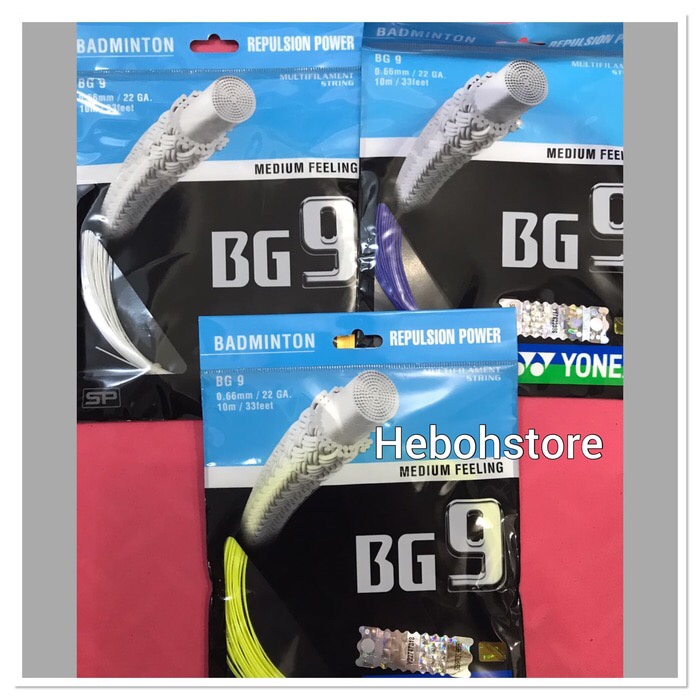 Jual SENAR BADMINTON/SENAR RAKET YONEX BG 9 ORIGINAL SUNRISE | Shopee ...