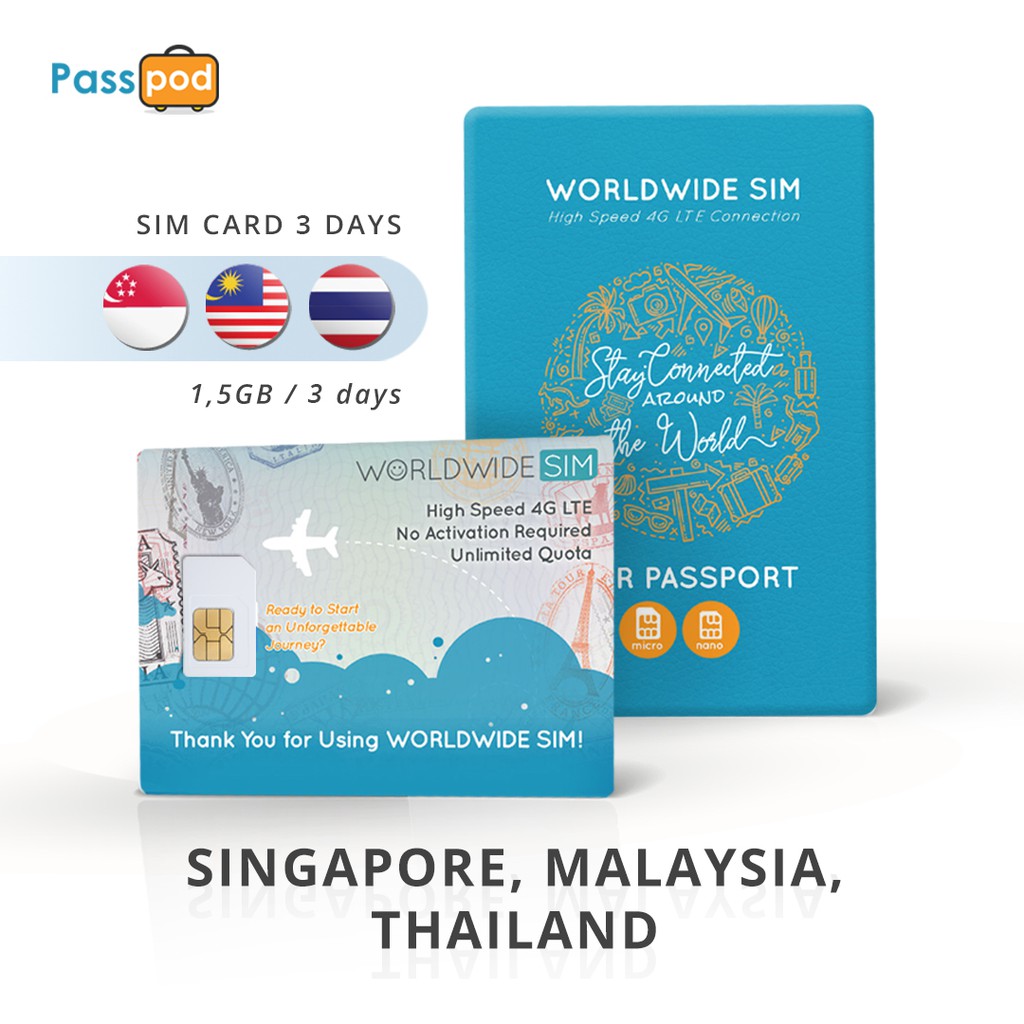 Jual SIM Card Singapore & Malaysia & Thailand - 3 Hari UNLIMITED FUP - Simcard | Shopee Indonesia