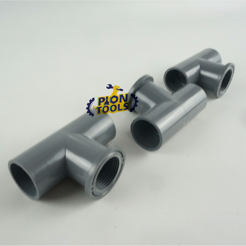 Jual JAYA ORI Tee Drat Dalam PVC ts 3/4" Faucet Tee PVC T drat dalam | Shopee Indonesia