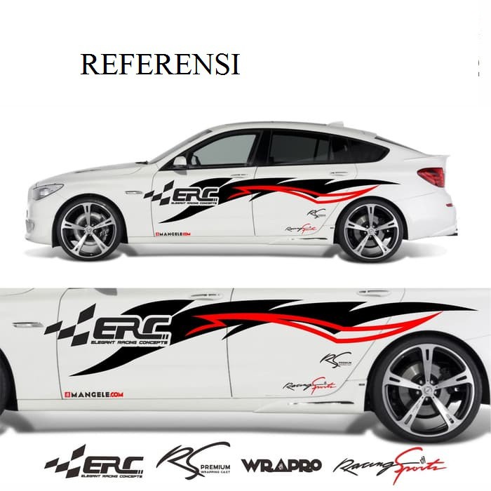 Jual stiker sticker skotlet les mobil motif erc racing sport | Shopee ...